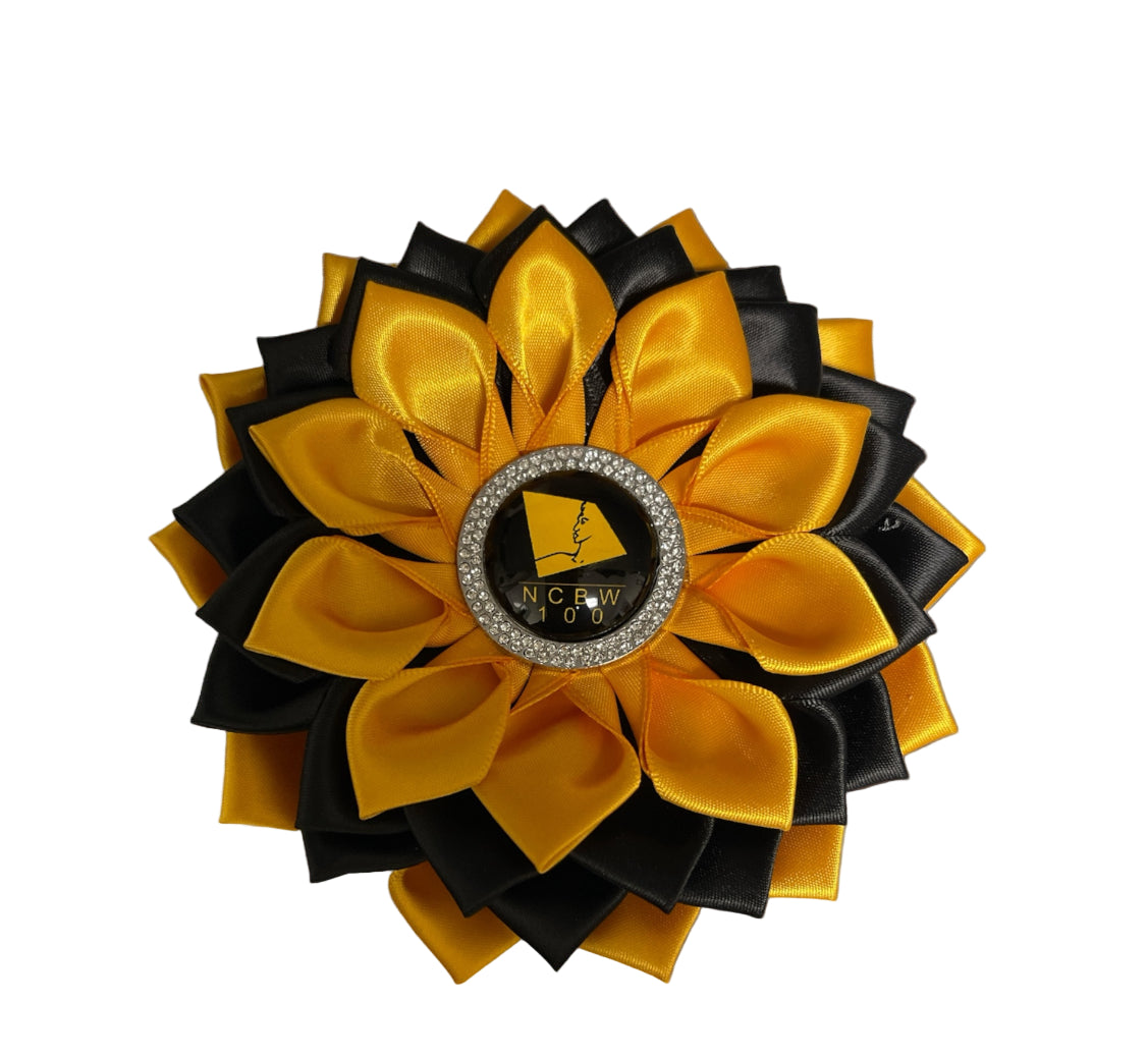 NCBW Gold Flower Brooch with Magnetic backing – Sweet Tees Custom Designs
