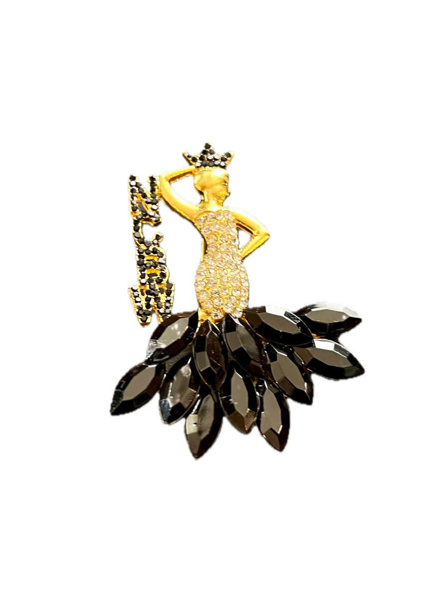 NCBW Lady w/ Black Bling Brooch – Sweet Tees Custom Designs